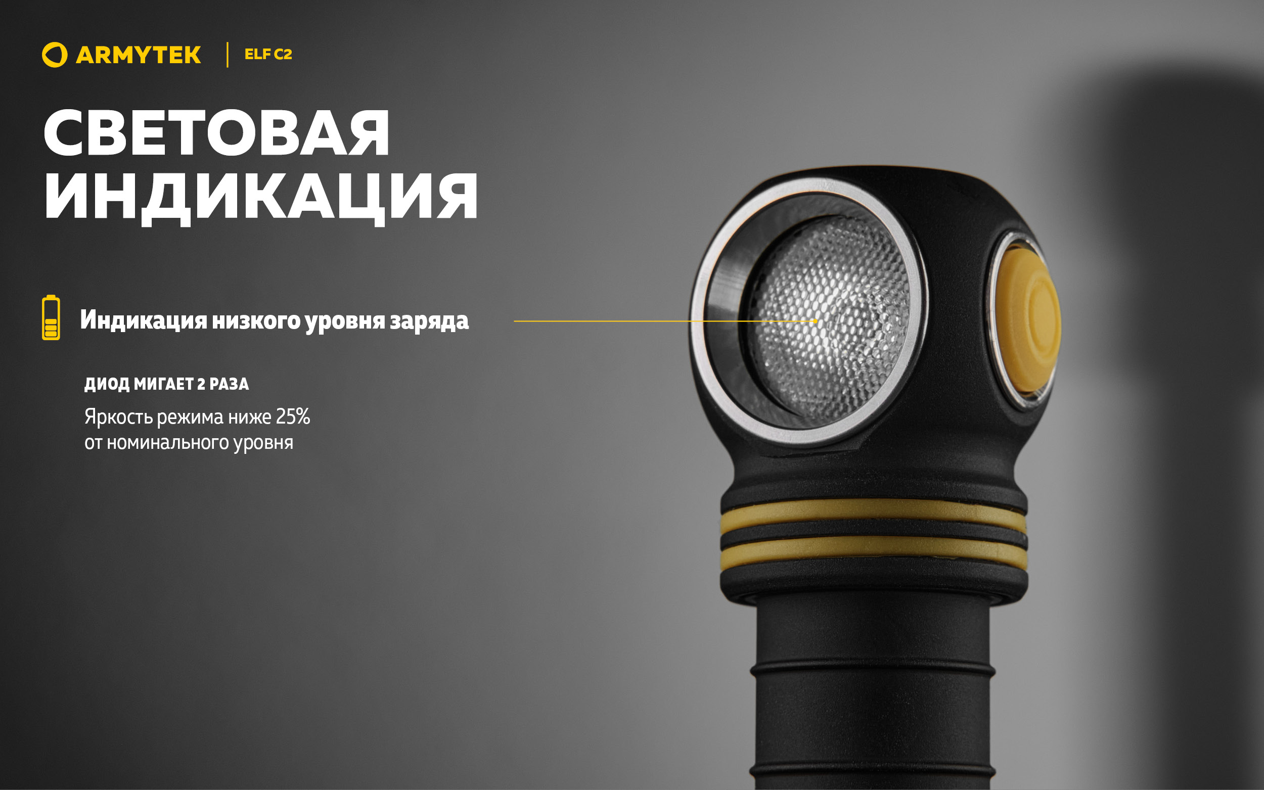Налобный светодиодный фонарь Armytek Elf C2 USB-C | Armytek.ru